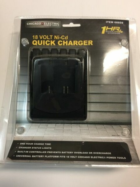 Chicago Electric 18 Volt NiCd Battery Quick Charger 68859 for sale ...