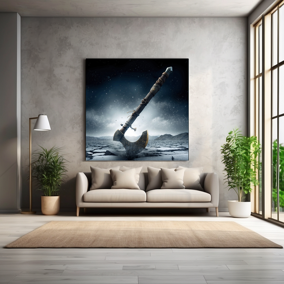 Wikinger Axt - Walhalla - Nordische Mythologie Wandbild auf Poster oder ...