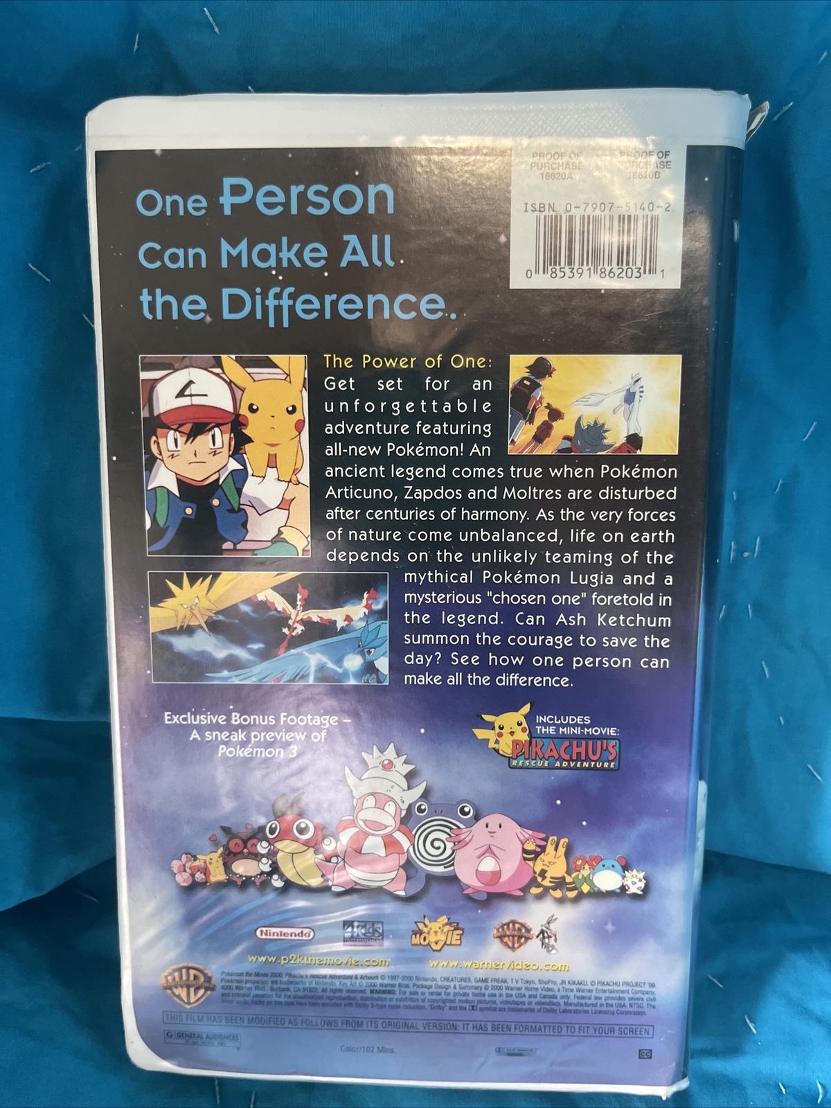 Pokémon the Movie 2000 (VHS, 2000, Clamshell) for sale online | eBay