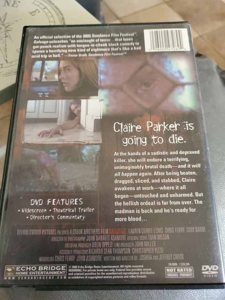 Salvage - DVD - Widescreen Horror Movie Not Rated Echo Bridge Gently ...