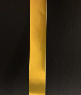 Yellow Gold Chrome 1” Full Size Football Helmet Stripe Decal High ...