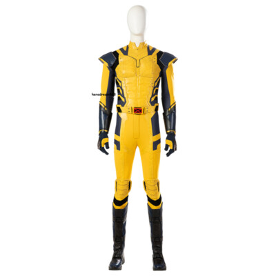 Deadpool 3 Wolverine Cosplay Costume Mens Yellow Jumpsuit Dress Outfit ...