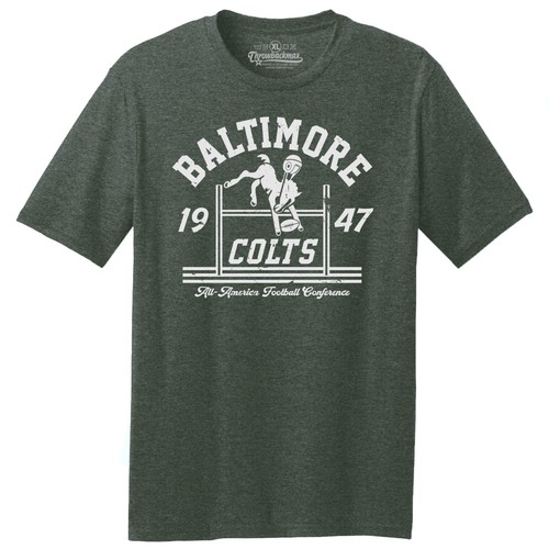 Baltimore Colts AAFC 1947 Football TRI-BLEND Tee Shirt - Ravens ...