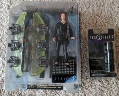 X-Files Dana Scully movie Figurine and Flashlight Flawed Box | eBay