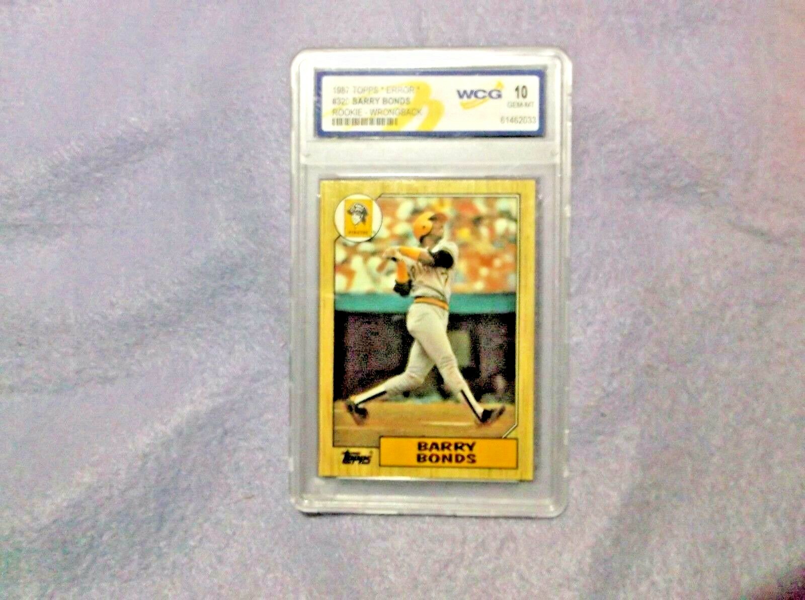 1987 TOPPS WRONG BACK ERROR BARRY BONDS ROOKIE CARD SPIKE OWEN BACK GM ...