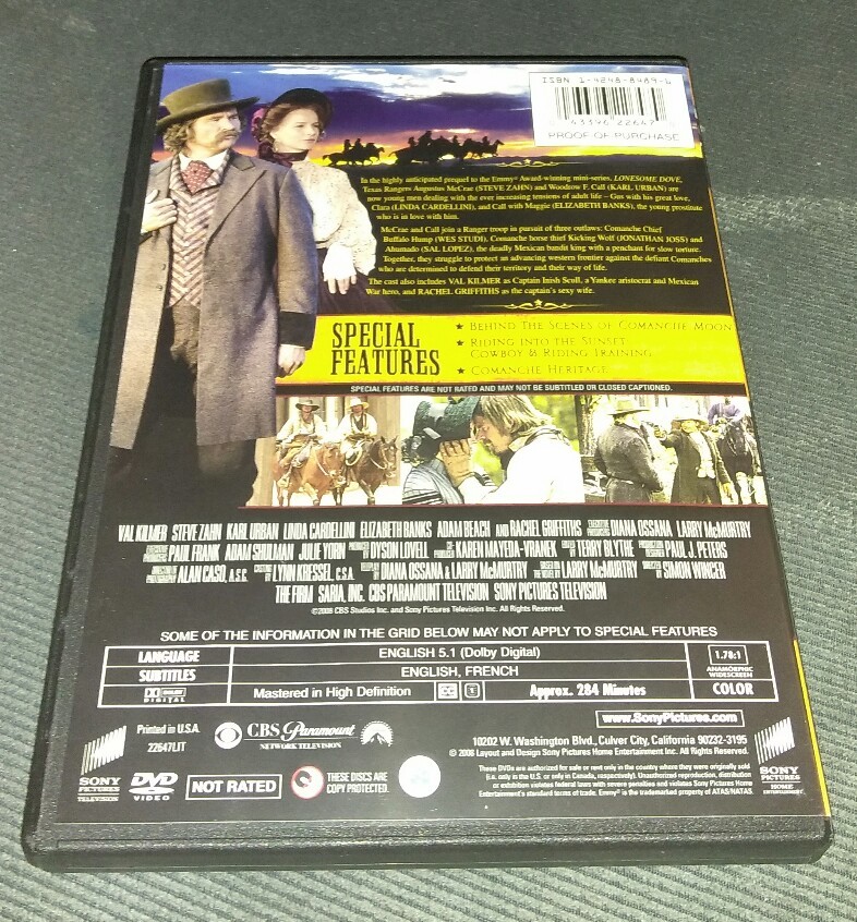 Comanche Moon - The Second Chapter in the Lonesome Dove Saga (DVD, 2008 ...