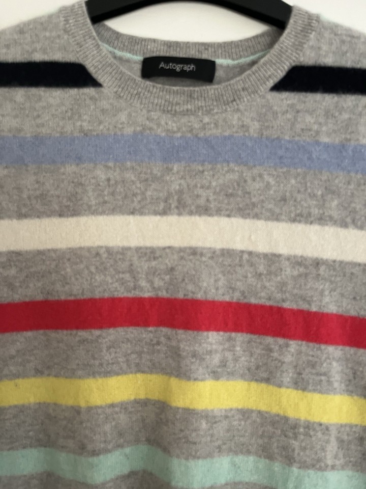 M&S Autograph Cashmere Grey Mix Jumper Size 14 | eBay UK