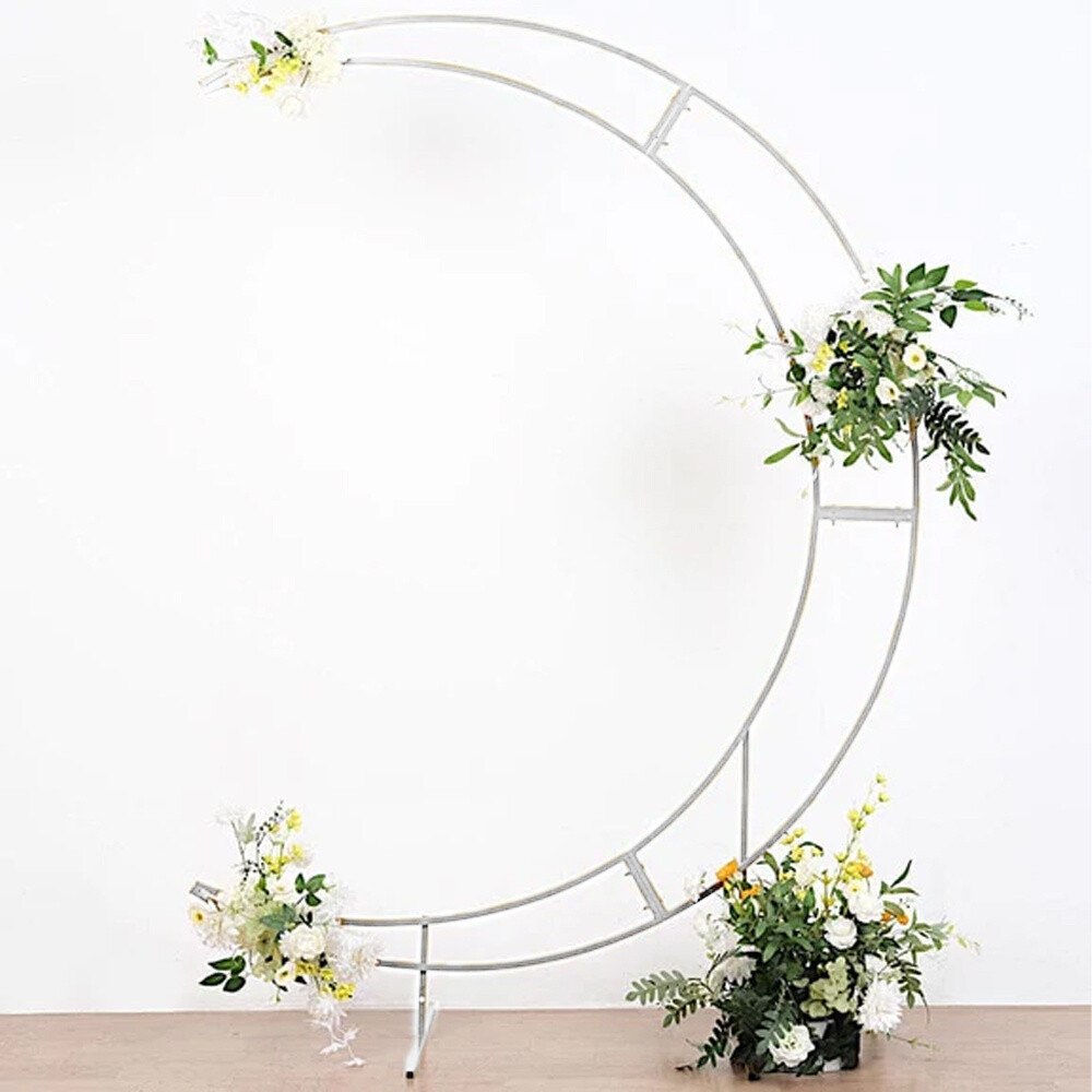 Large Half Moon Gate Arch Frame Flower Balloon Stand Wedding Party Prop ...