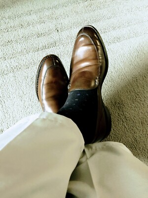 Allen Edmonds Steen sz 8 D Mens Luxury Dress Shoe Brown Leather Loafer ...