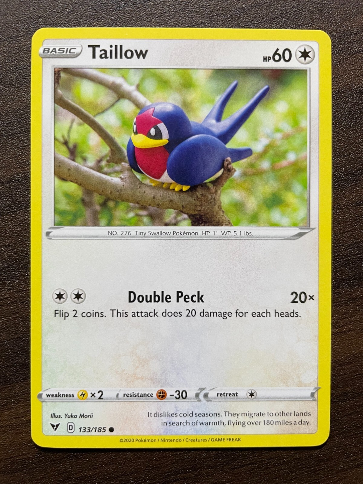 2020 Pokémon Sword & Shield Vivid Voltage Taillow Non-Holo #133/185 ...