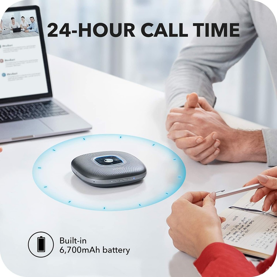 Anker Bluetooth Conference Speakerphone Phone PC Meeting Speaker, Zoom ...