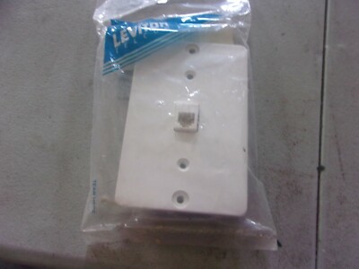 LEVITON 40257-00W 630A4 TELEPHONE WALL JACK 40257 00W W/SCREW TERMINALS ...