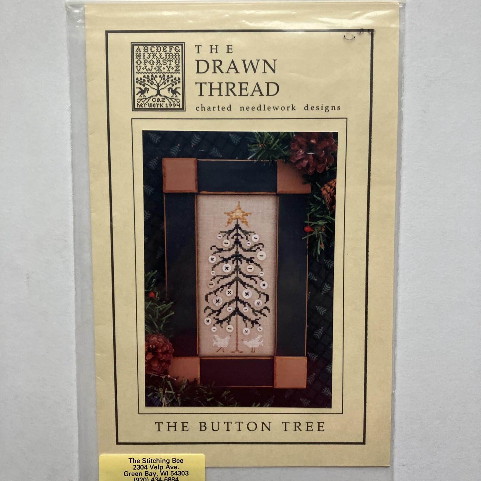 The Drawn Thread The Button Tree Cross Stitch Pattern Leaflet Buttons ...