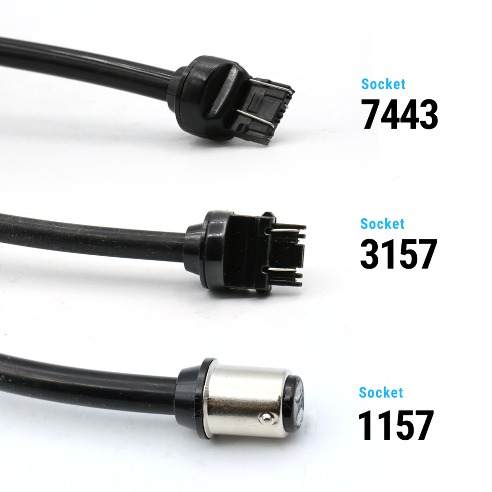 2x 3157/4114K Error-Free Switchback LED White Amber Turn Signal/DRL ...