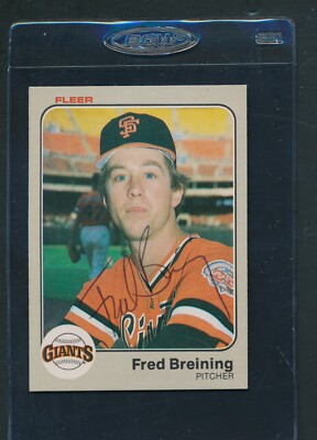 1983 Fleer #254 Fred Breining Giants Signed Auto *42749 | eBay