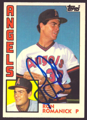 RON ROMANICK 1984 Topps Traded 102T AUTOGRAPH RC Rookie ANGELS AUTO ...