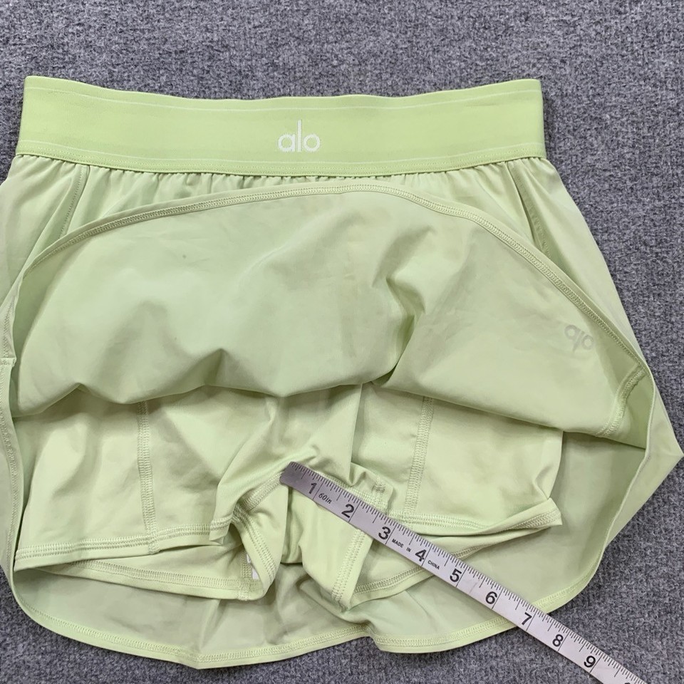 Alo Yoga Skort Womens M Medium Honey Dew Match Point Pull On Quick Dry ...