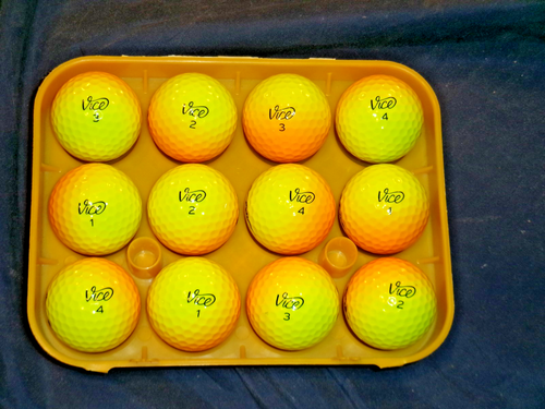 VICE PRO PLUS YELLOW/ORANGE SHADE GOLF BALLS | eBay