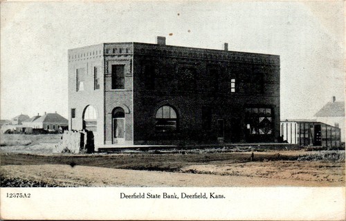 Deerfield State Bank, Deerfield, Kansas KS 1908 Postcard | eBay