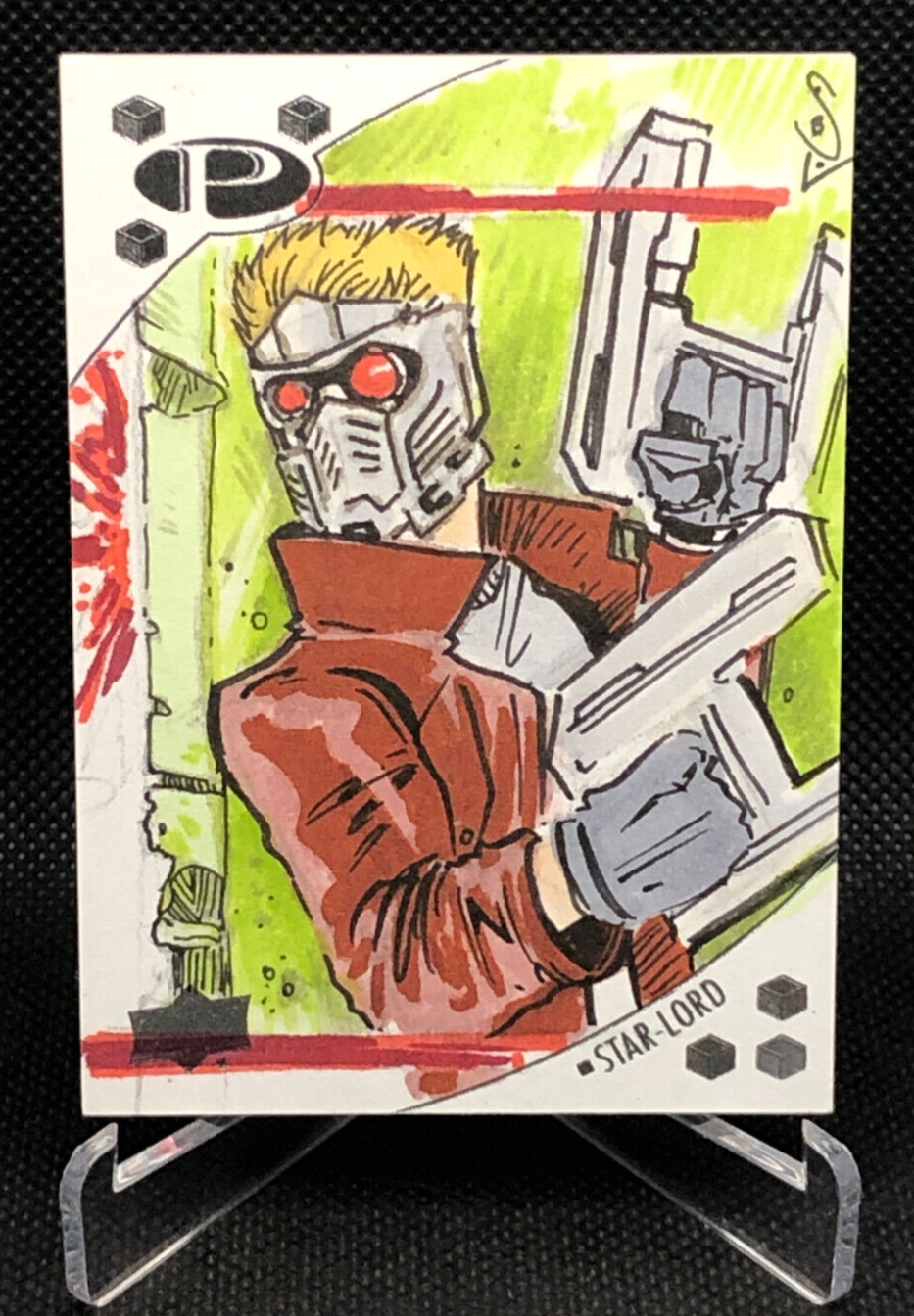 2017 Upper Deck Marvel Premier Sketch Card - Jason Sobol - Star-Lord 1/ ...