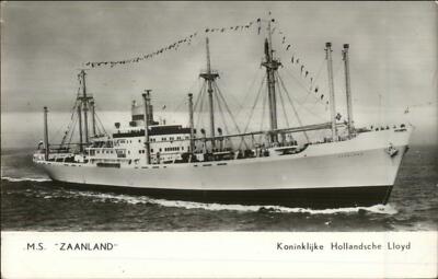 Koninklijke Hollandsche Lloyd Line Cargo Ship MS Zaanland Real Photo ...