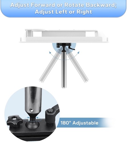 Utility Boat Table w/Rod Holder Mount Portable Boat Caddy Organizer ...