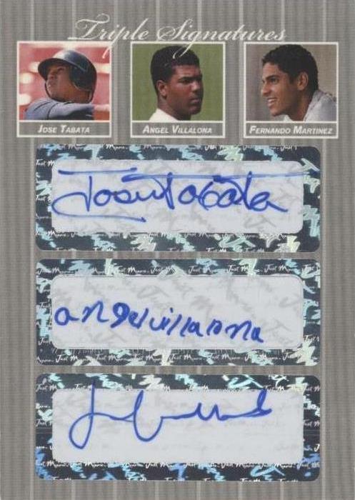 2007 Just Minors - Triple Signatures Jose Tabata, Fernando Martinez ...