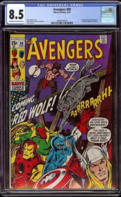Avengers # 80 CGC 8.5 OW/W (Marvel, 1970) Origin & 1st appearance of ...