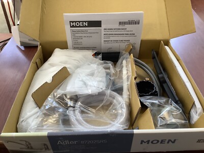 NEW Moen 87202SRS Adler Stainless 1-Handle Kitchen Faucet W/SideSprayer ...