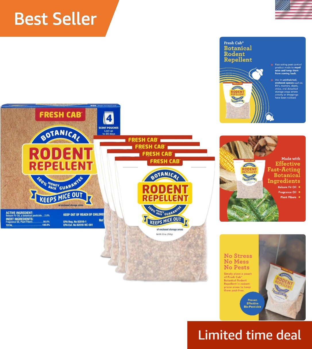 Plant-Based Rodent Control - Safe Powder Solution with Balsam Fir Scent ...