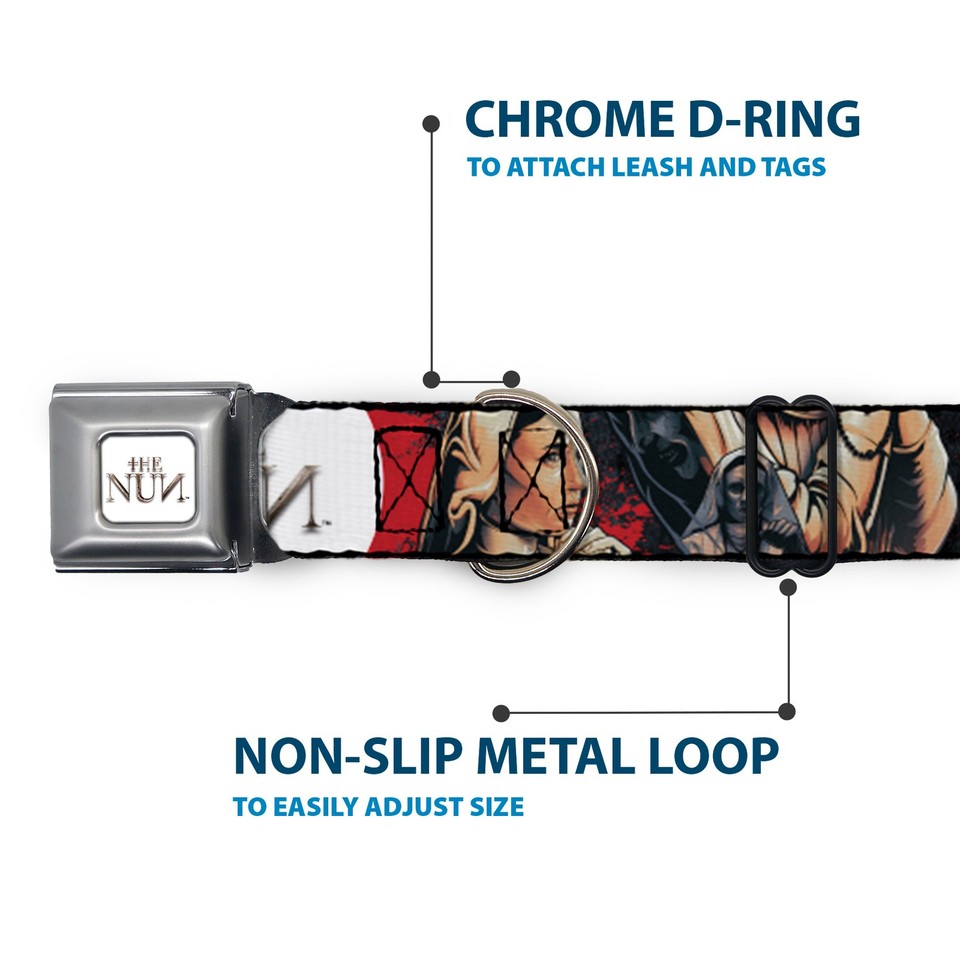 Dog Collar NUNE-THE NUN Text Logo Full Color White/Grays THE NUN Sister ...