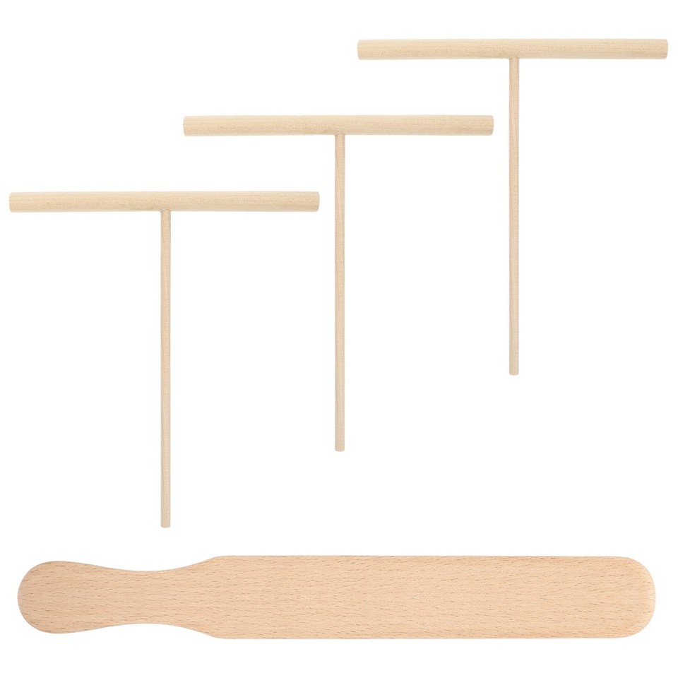 Pancake Wooden Rake Crepe Spreader Tool Cooking Utensils for Pancakes ...