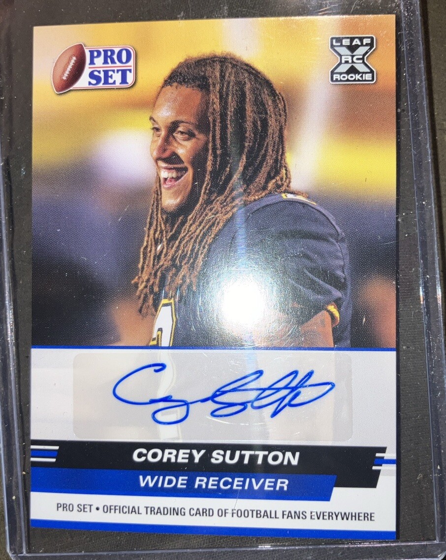 2022 Leaf Pro Set Draft Corey Sutton XRC Auto #PSA-CS1 RC Detroit Lions ...
