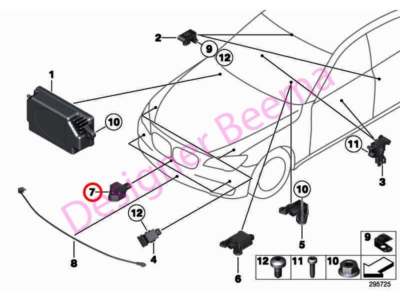 BMW Active Pedestrian Protection Sensor 5 6 7 Series F10 F11 F12 F13 ...
