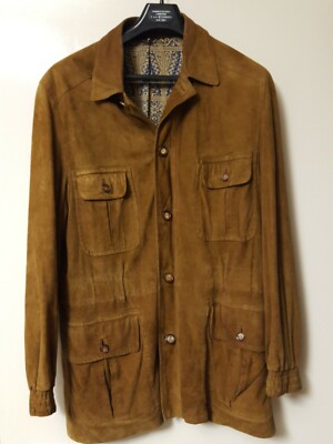 £6000 Zilli 40R/IT50 Suede Safari Jacket | eBay