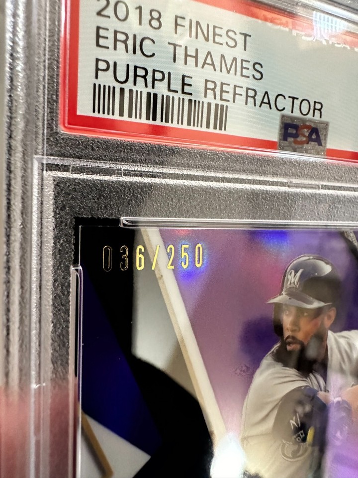 2018 Topps Finest #18 Eric Thames - PURPLE Refractor /250 - PSA 9 | eBay
