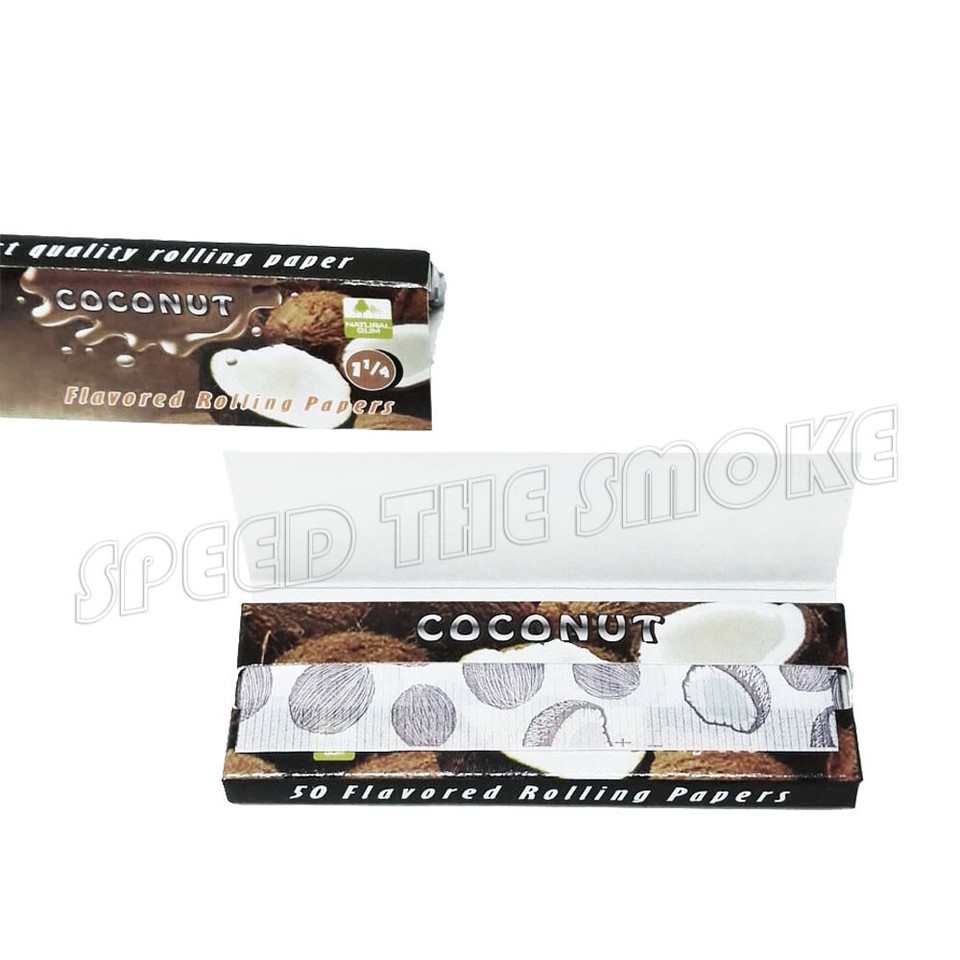10 Packs COCONUT Fruit & Honey Flavored Cigarette Rolling Paper 500 ...