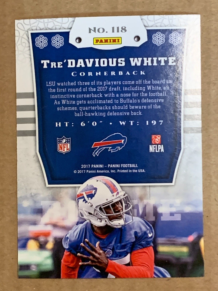 2017 Panini Shining Armor REFRACTOR Rookie Tre'Davious White 118. SP ...