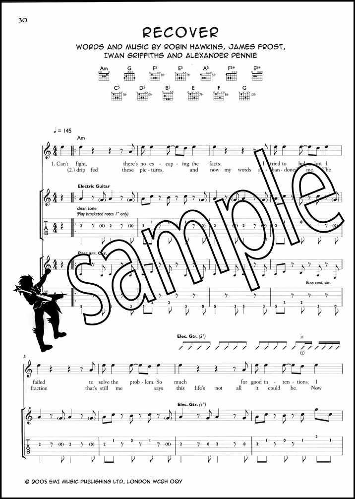 The Automatic Not Accepted Anywhere Guitar TAB Music Book Raoul Monster ...