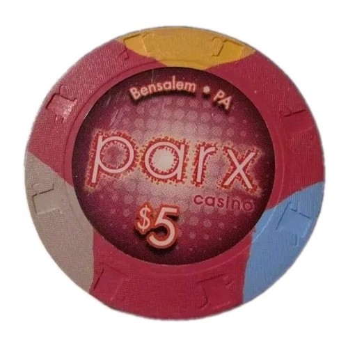 PARX Casino and Race Track $5 Casino Poker Gaming Chip Bensalem ...
