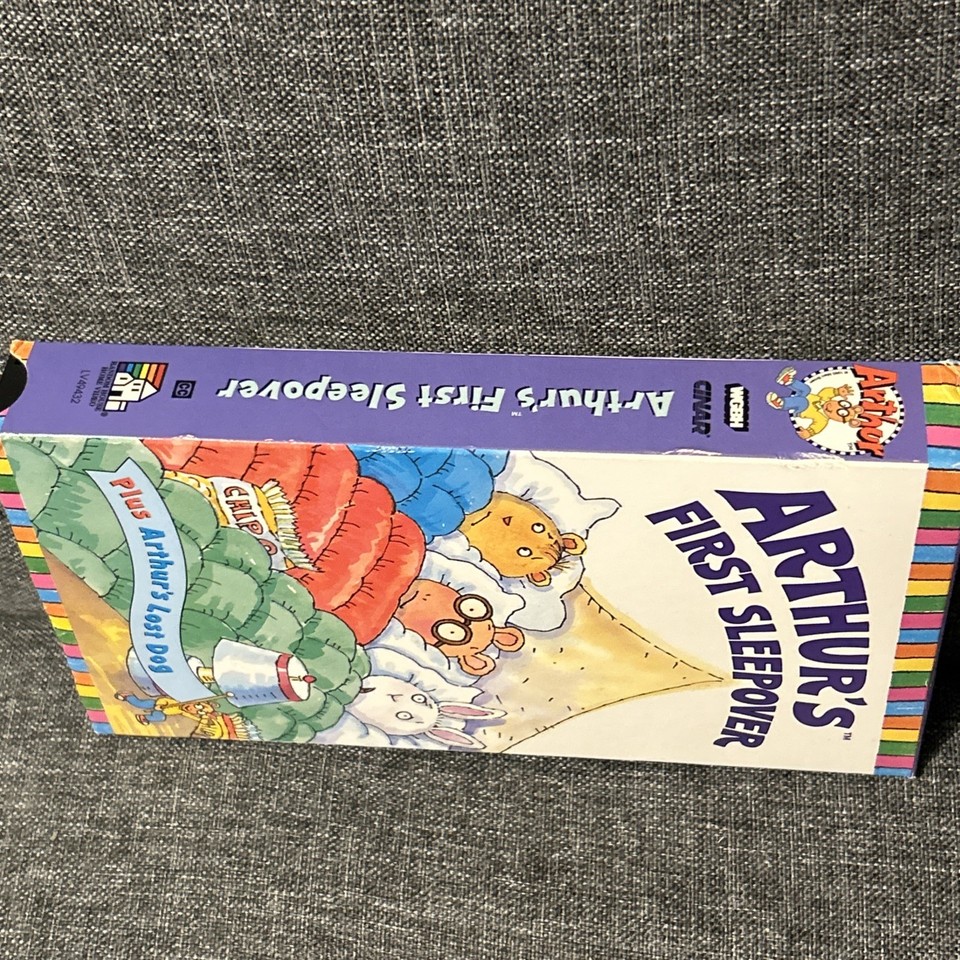 Arthur’s First Sleepover VHS Tape 1998 Plus Lost Dog Cartoon Vintage ...