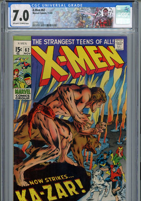 X-Men #62 (1969) Marvel CGC 7.0 OW/White 1st Gaza, Brainchild, Piper ...