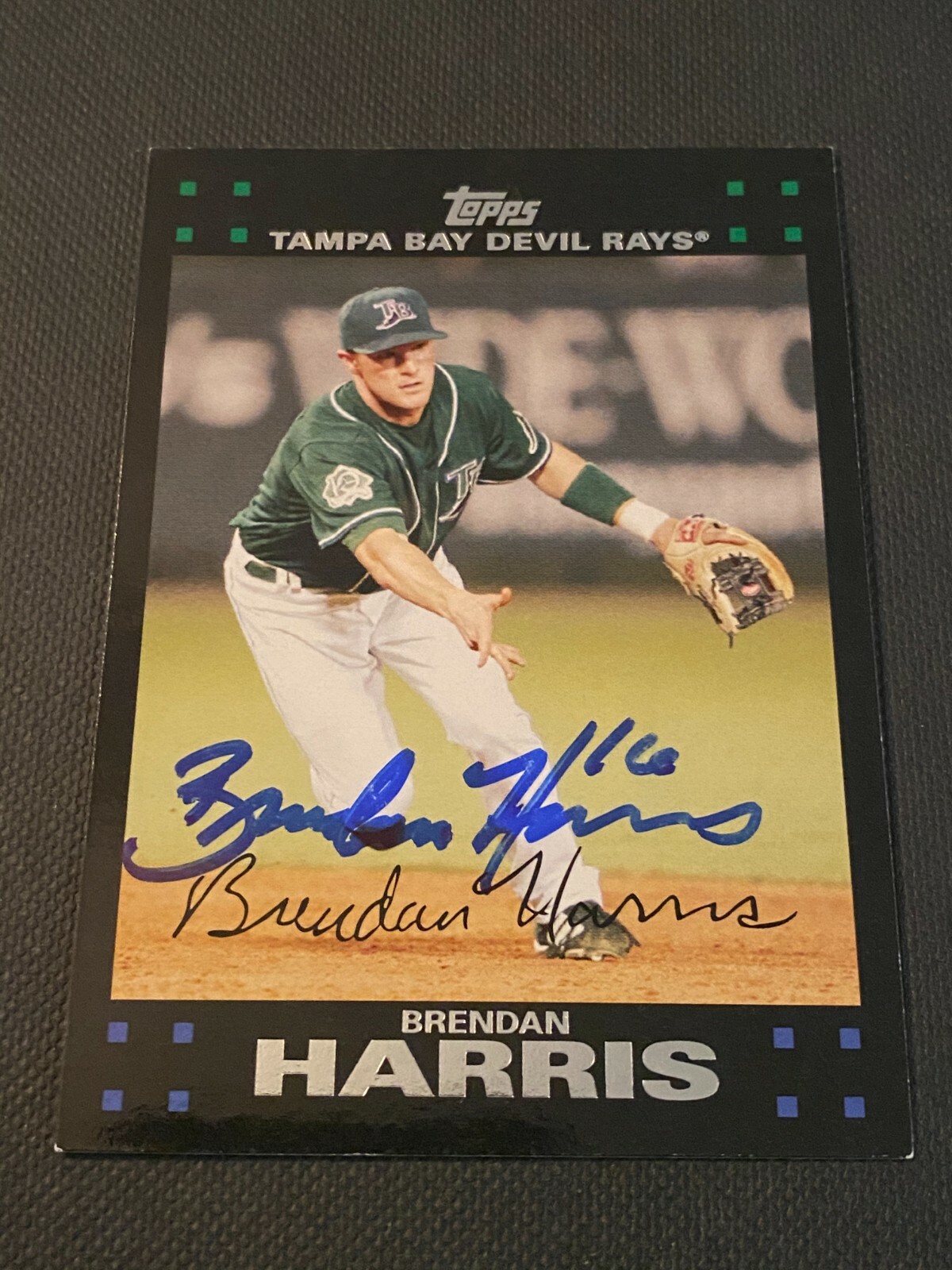Brendan Harris Signed 2007 Topps Update UH Card Auto Devil Rays ...