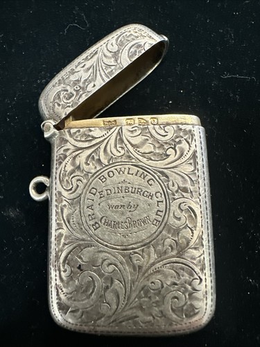 ART NOUVEAU STERLING VESTA MATCH SAFE CASE By JOHN HENRY WYNN CIRCA ...
