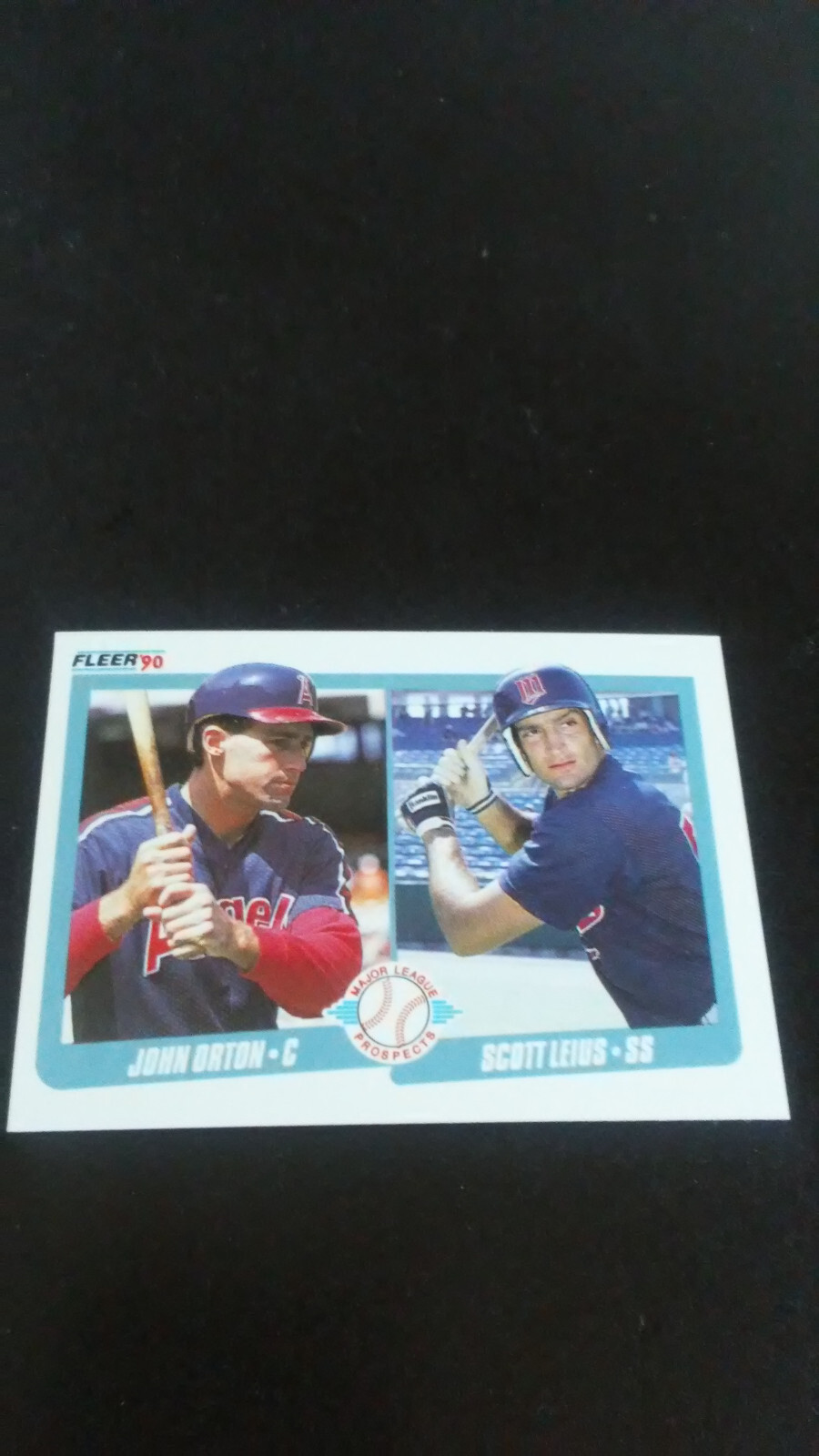 FREE SHIPPING -Orton/Scott Leius Prospects-1990 Fleer Baseball-no.647 ...