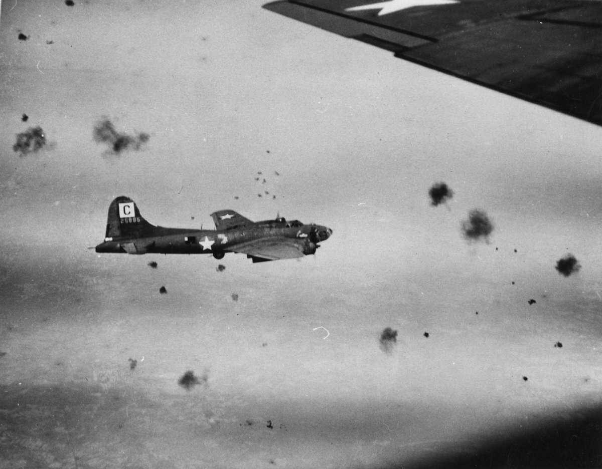 B17 Flying Fortress Squadron Taking Flak Over Germany 1944 WW2 5x7 | eBay