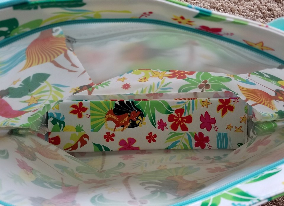Large Hawaiian Print Tote Bag w/Top Zipper & Inside Pouch by Island ...