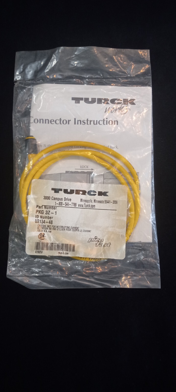 TURK CABLE PKG PKG 3Z-1 NEW OLD STOCK U2134-48 | eBay