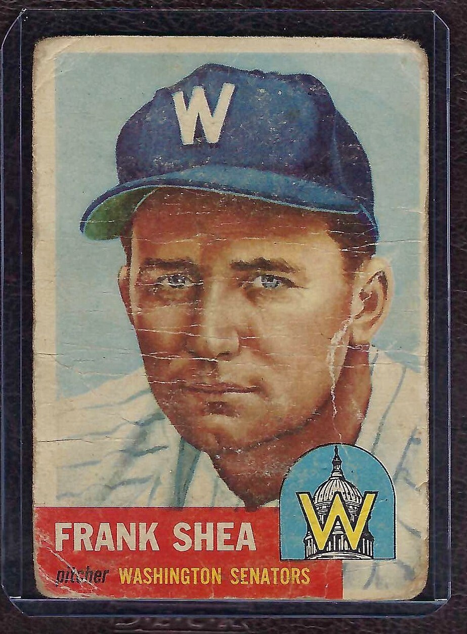 1953 Topps Baseball #164 Frank Shea, Washington Senators, Poor | eBay