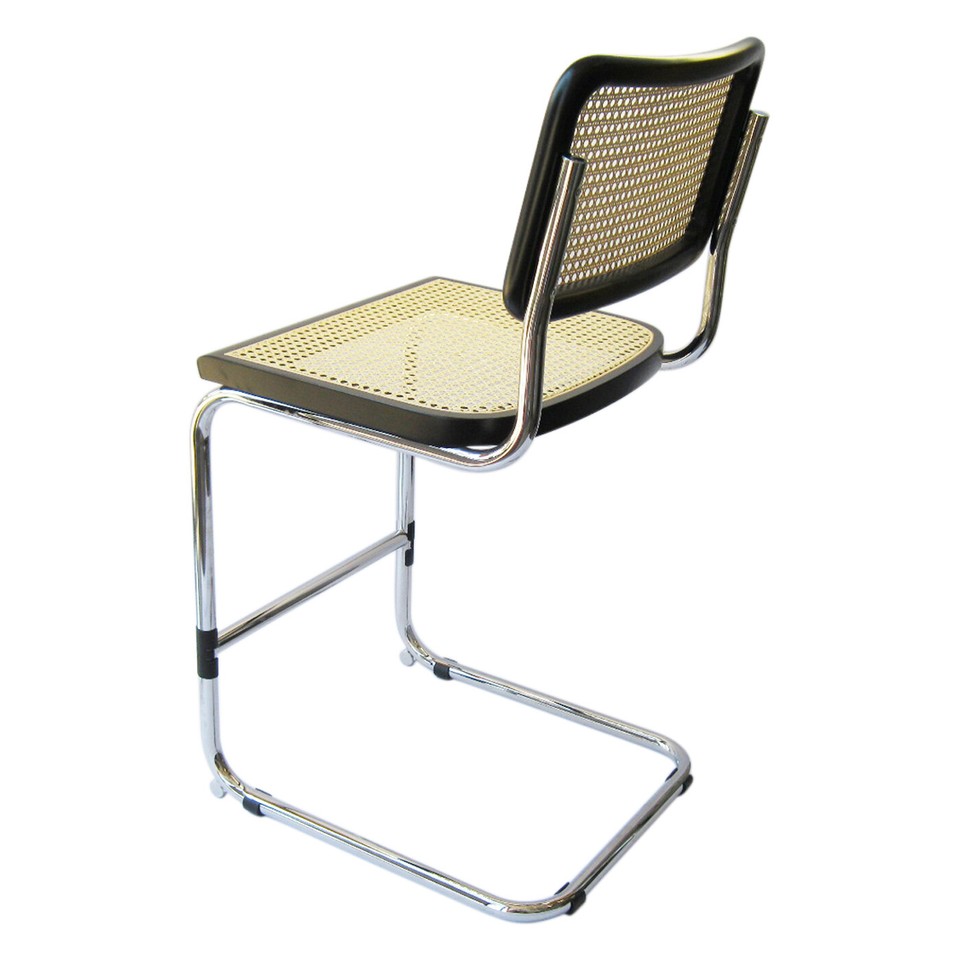 Marcel Breuer Cesca 24" Counter / 28" Bar Stool w/ Chrome Frame Cane ...